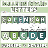 Nature Bulletin Board Letters | Editable Headers | Confetti & Creativity