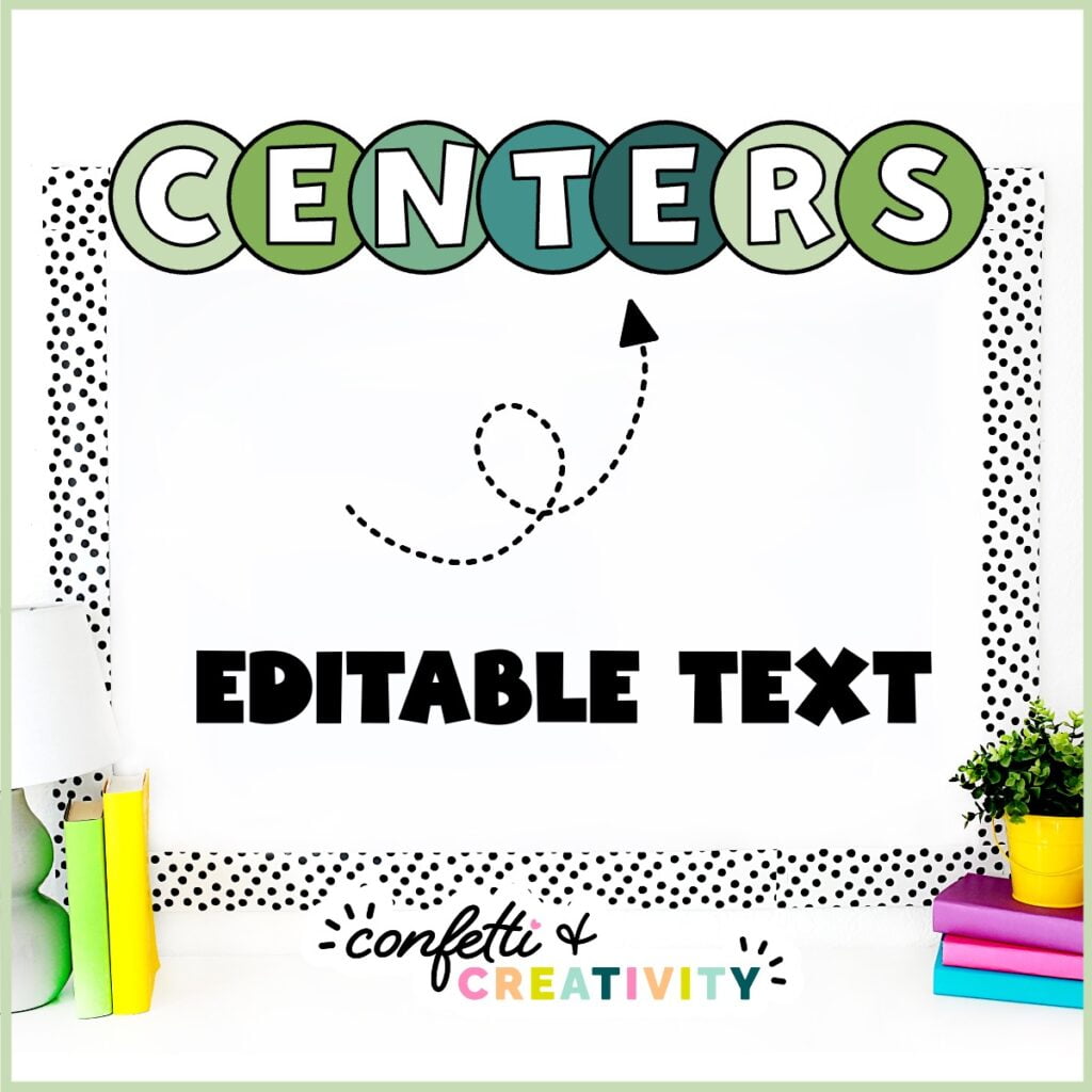 Nature Bulletin Board Letters | Editable Headers | Confetti & Creativity