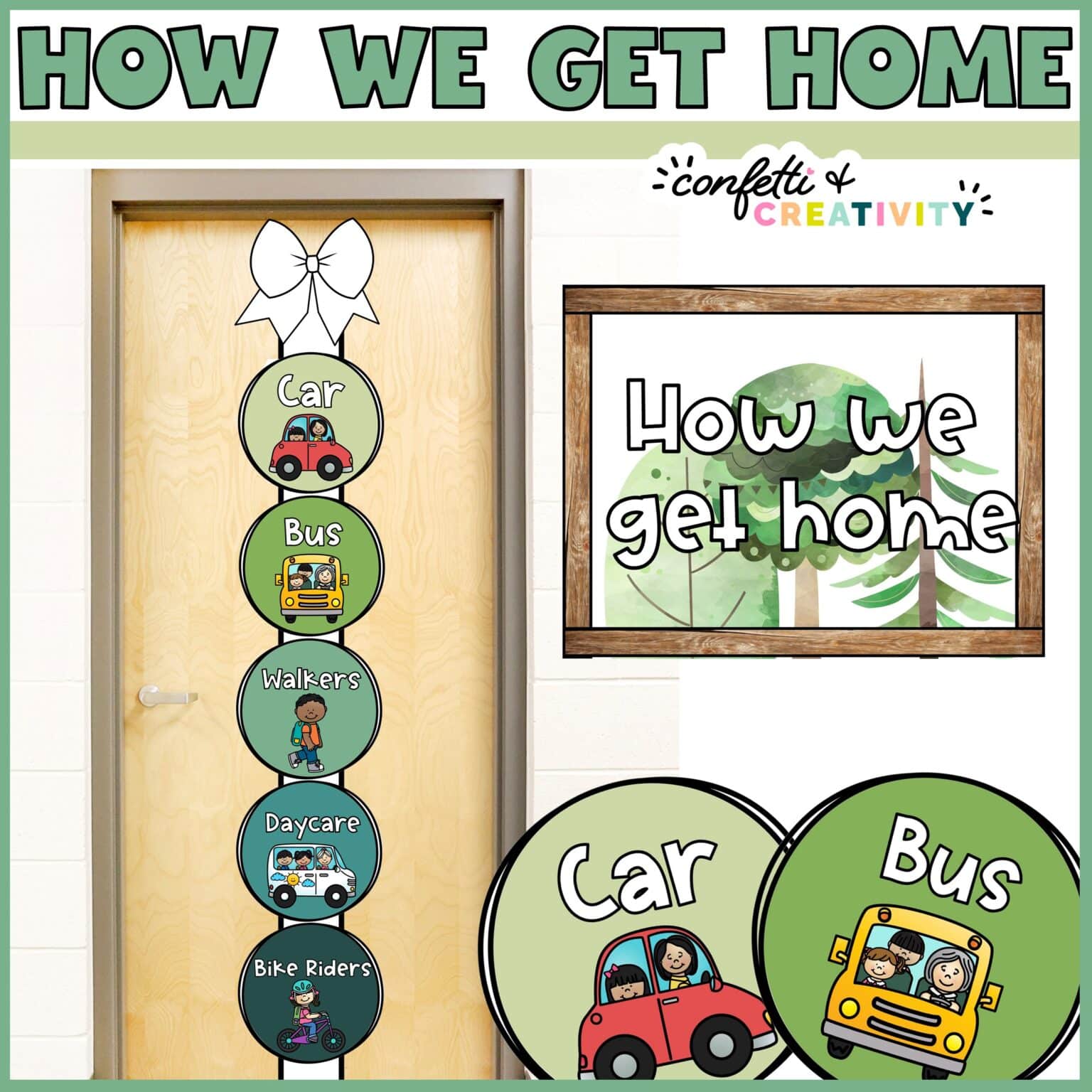 How We Get Home Chart | Confetti & Creativity