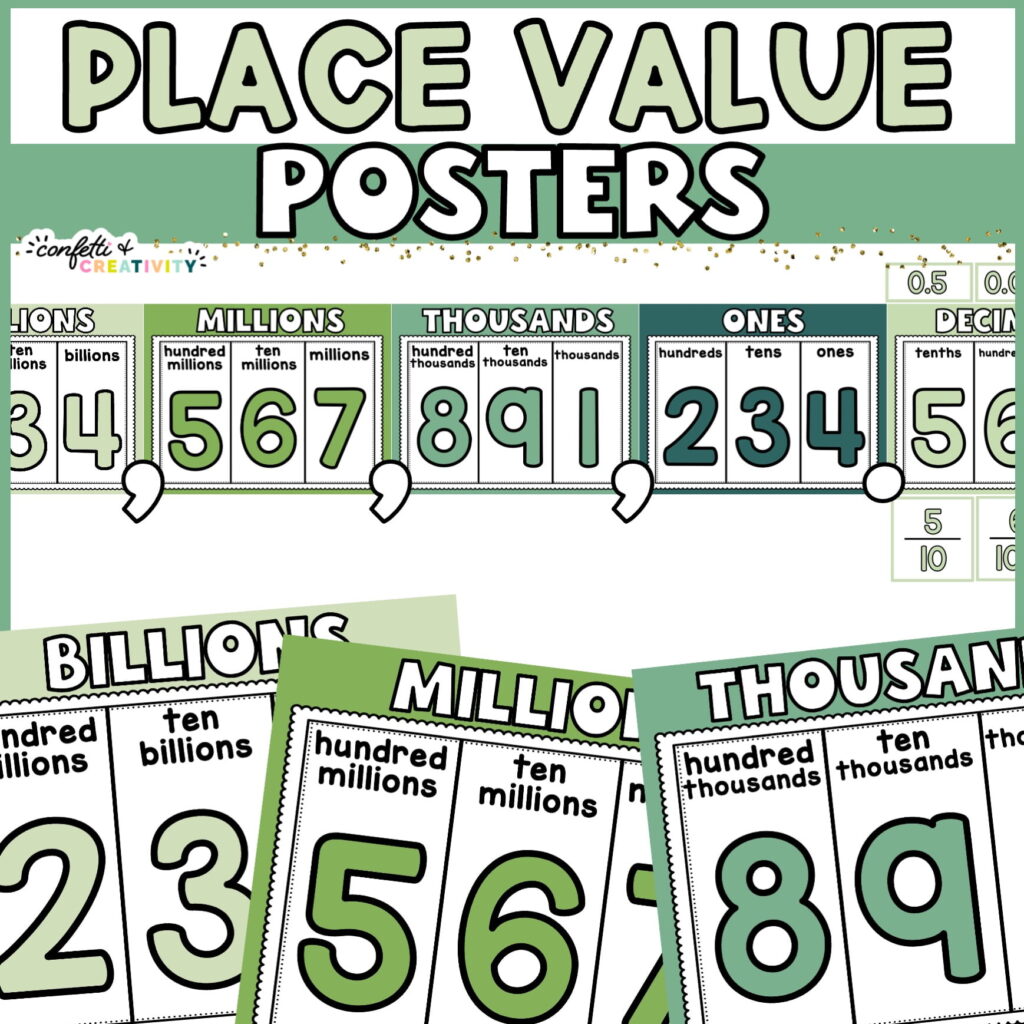 Nature Place Value Posters | Confetti & Creativity