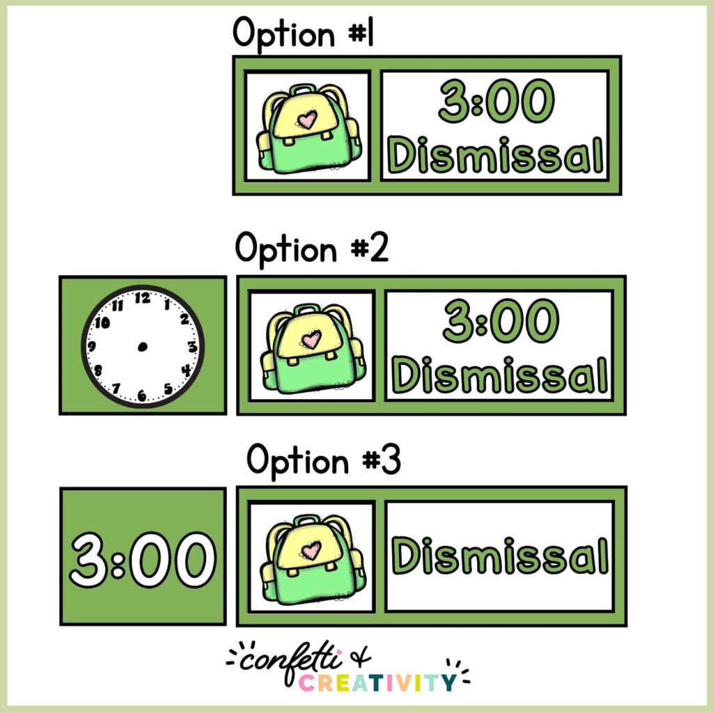 Nature Primary Schedule Cards | Confetti & Creativity