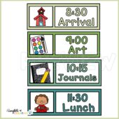 Nature Primary Schedule Cards | Confetti & Creativity