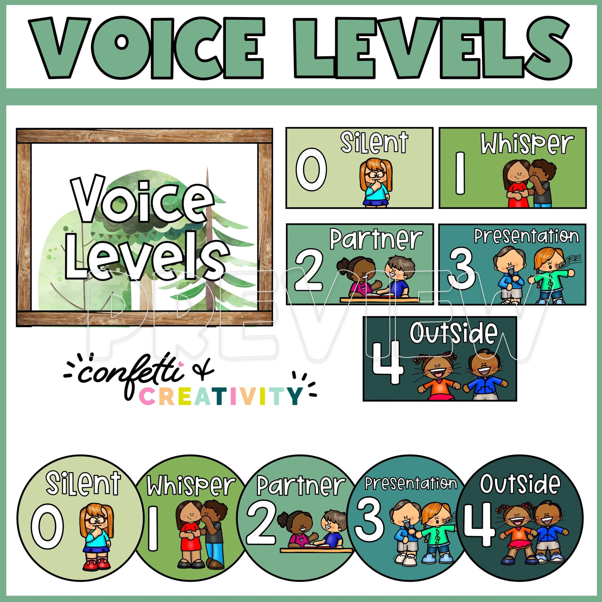 Nature Voice Levels Display | Confetti & Creativity