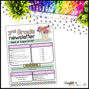 Farmhouse Floral Newsletter Templates | Confetti & Creativity