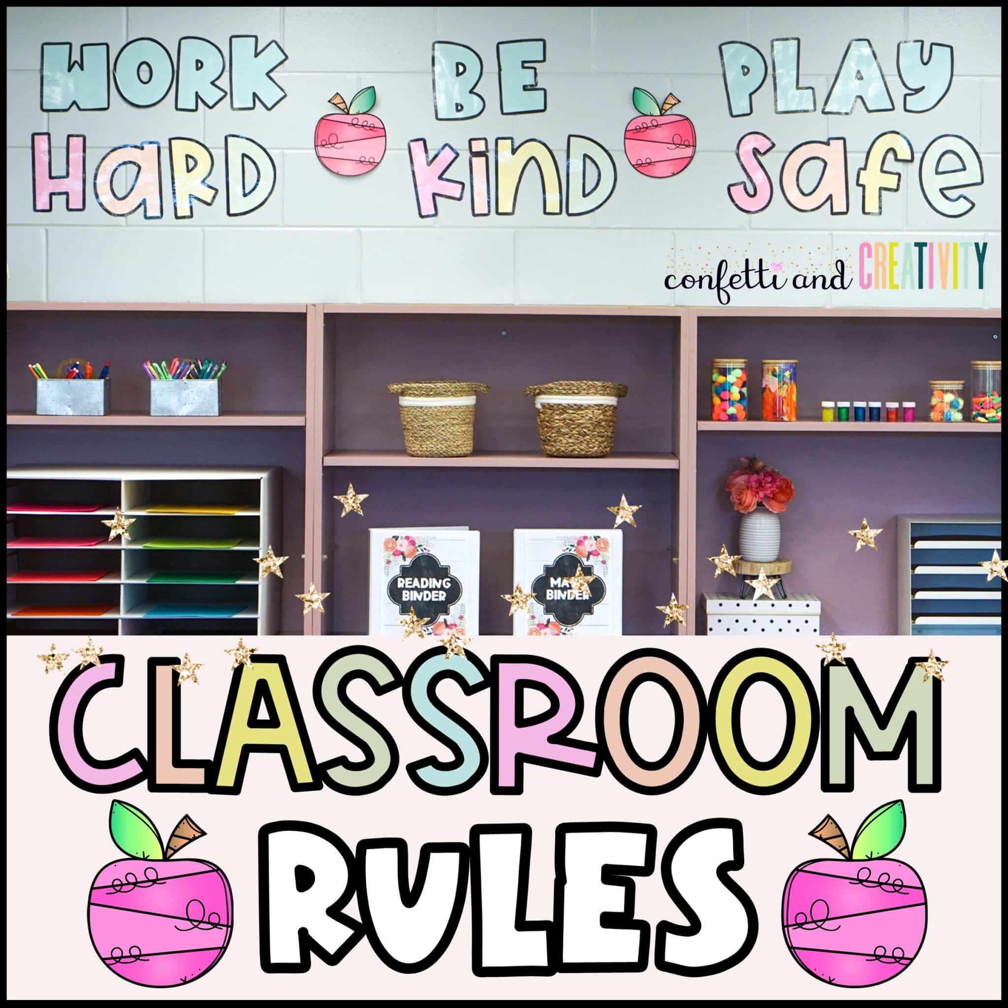 Farmhouse Floral Classroom Expectations: Work Hard, Be Kind, Play Safe ...