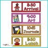 Bright Vintage Primary Schedule Cards | Confetti & Creativity