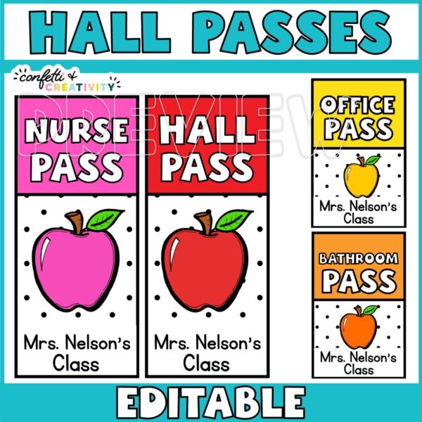 Bright Vintage Hall Passes | Confetti & Creativity