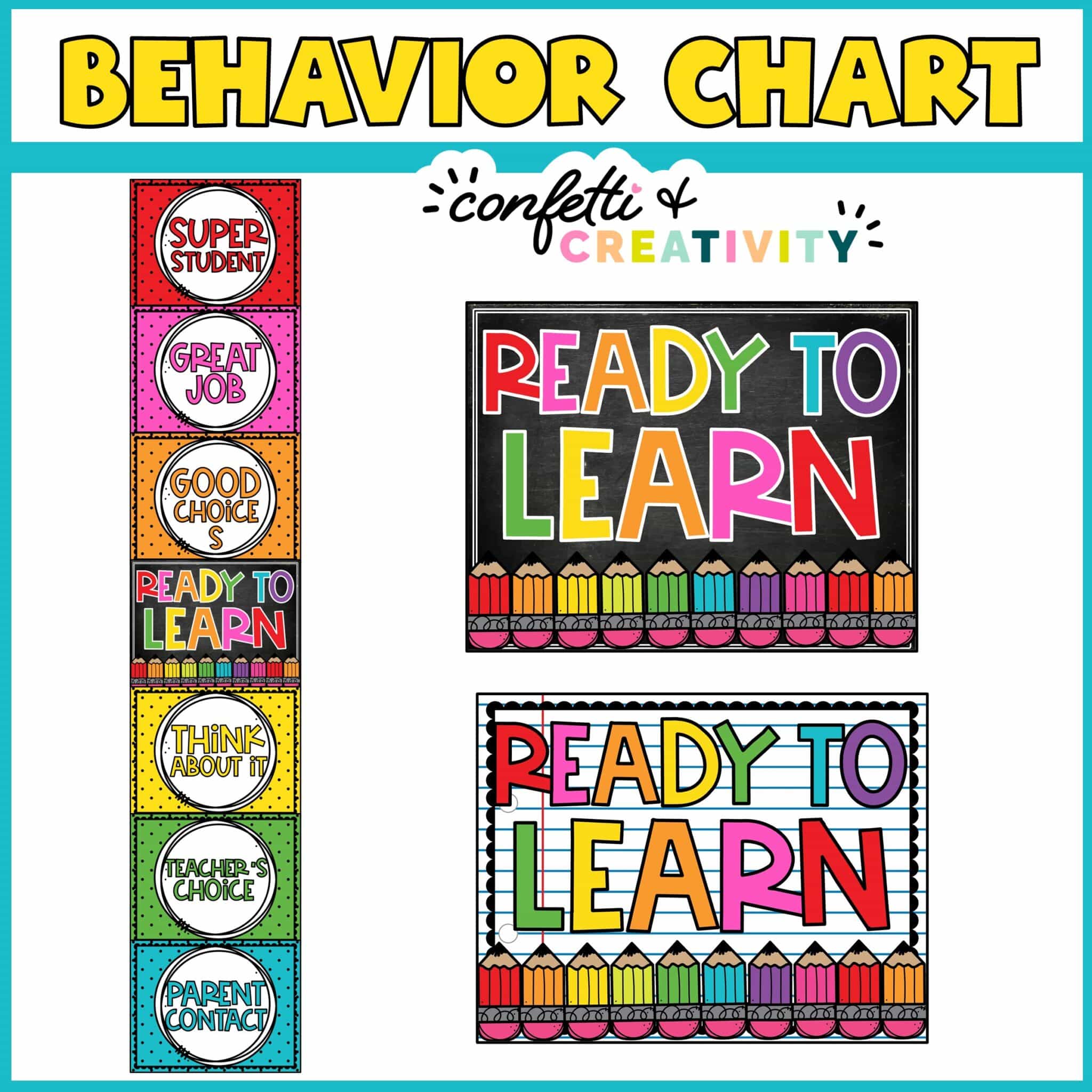Bright Vintage Behavior Chart | Confetti & Creativity