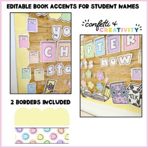 Pastel Back to School Bulletin Board | Reading Bulletin Board ...