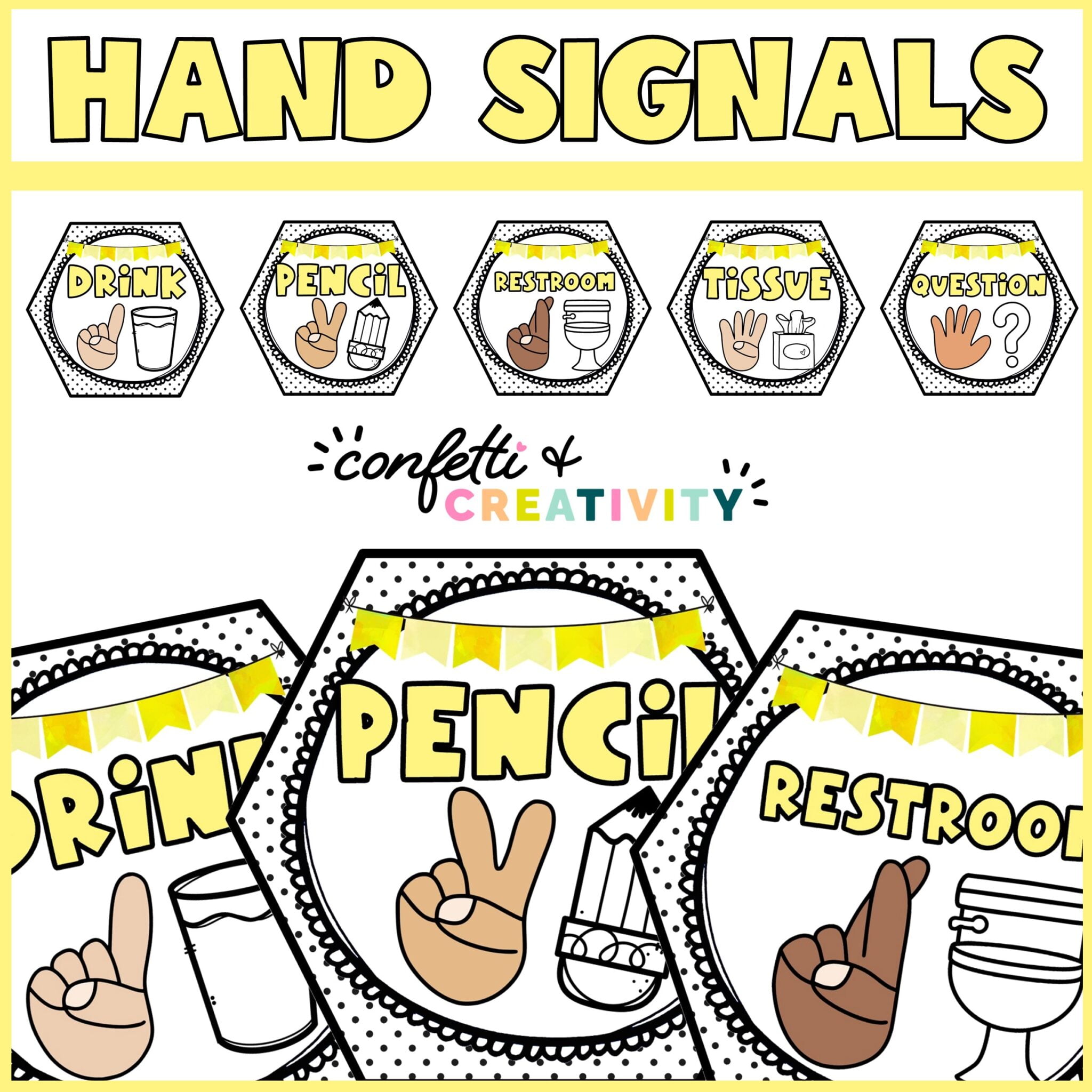 Lemon Hand Signals | Confetti & Creativity