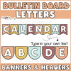 Modern Neutral Bulletin Board Letters | Editable Headers | Confetti ...