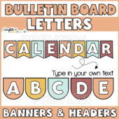 Modern Neutral Bulletin Board Letters | Editable Headers | Confetti ...