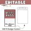 Modern Neutral Hall Passes | Confetti & Creativity