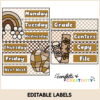 Editable Drawer Rolling Cart Labels | Confetti & Creativity