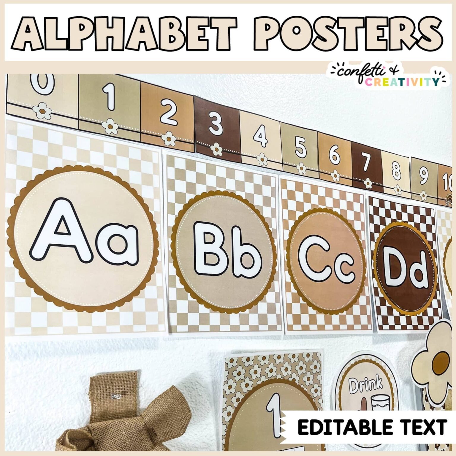 Neutral Alphabet Posters | Confetti & Creativity