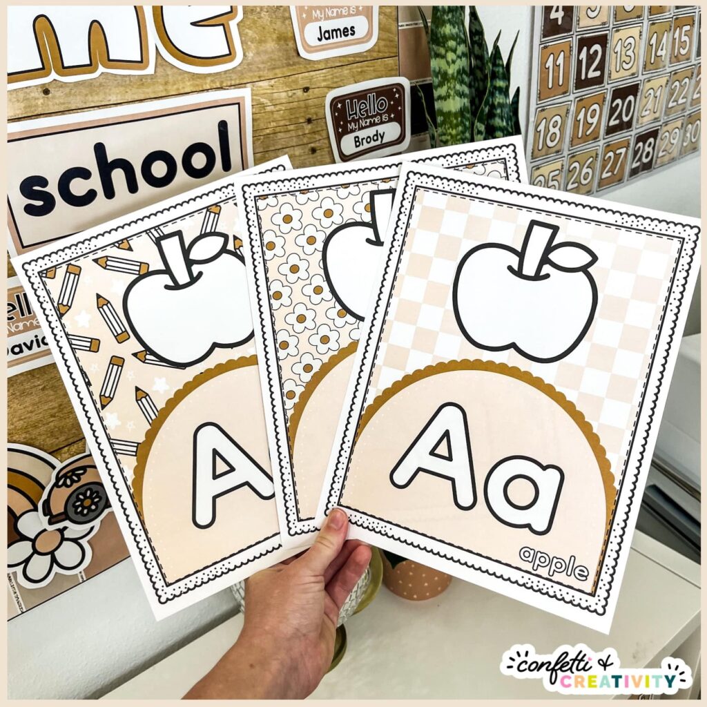 Neutral Alphabet with Pictures | Confetti & Creativity