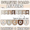Neutral Bulletin Board Letters | Editable Headers | Confetti & Creativity