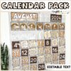 Neutral Calendar Pack | Confetti & Creativity