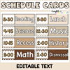 Neutral Daily Schedule Cards | Confetti & Creativity