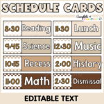 Neutral Daily Schedule Cards | Confetti & Creativity