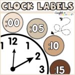 Neutral Clock Labels | Confetti & Creativity