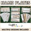 Neutral Desk Name Tags | Confetti & Creativity