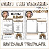 Neutral Meet the Teacher Template | Confetti & Creativity