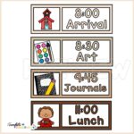 Neutral Primary Schedule Cards | Confetti & Creativity