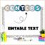 Ocean Bulletin Board Letters | Editable Headers | Confetti & Creativity