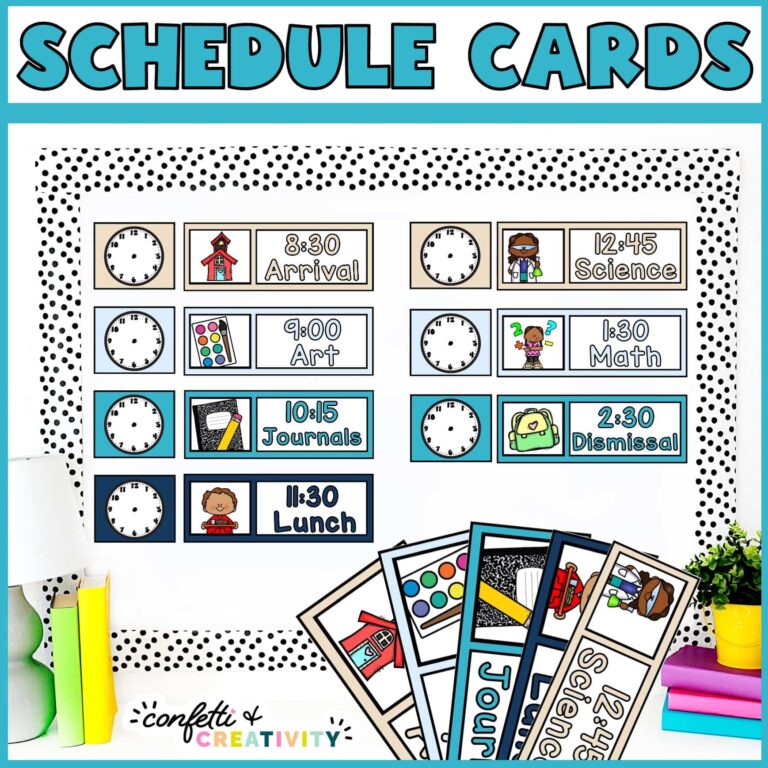Ocean Primary Schedule Cards | Confetti & Creativity