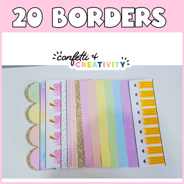 Pastel Bulletin Board Borders | Confetti & Creativity
