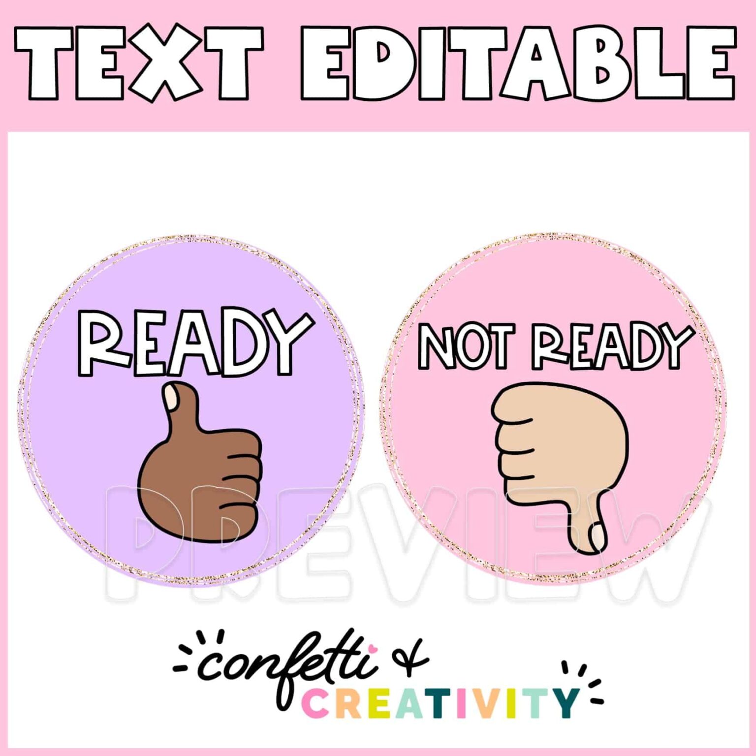 Pastel Hand Signals | Confetti & Creativity