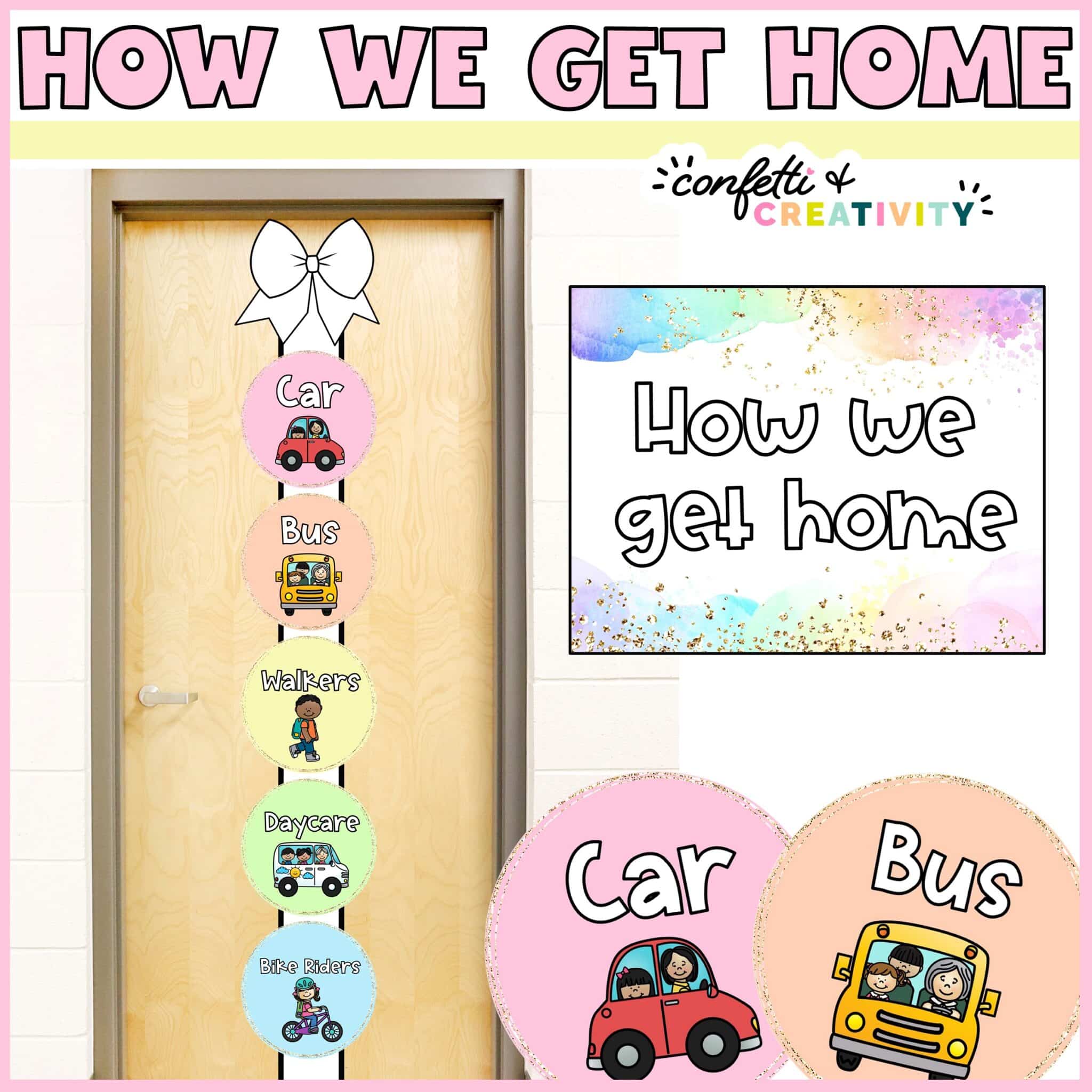 How We Get Home Chart | Confetti & Creativity