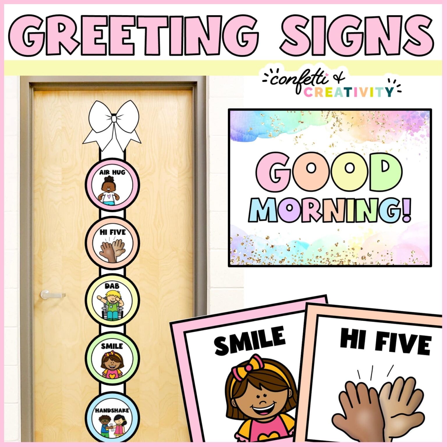 Pastel Greeting Signs | Confetti & Creativity