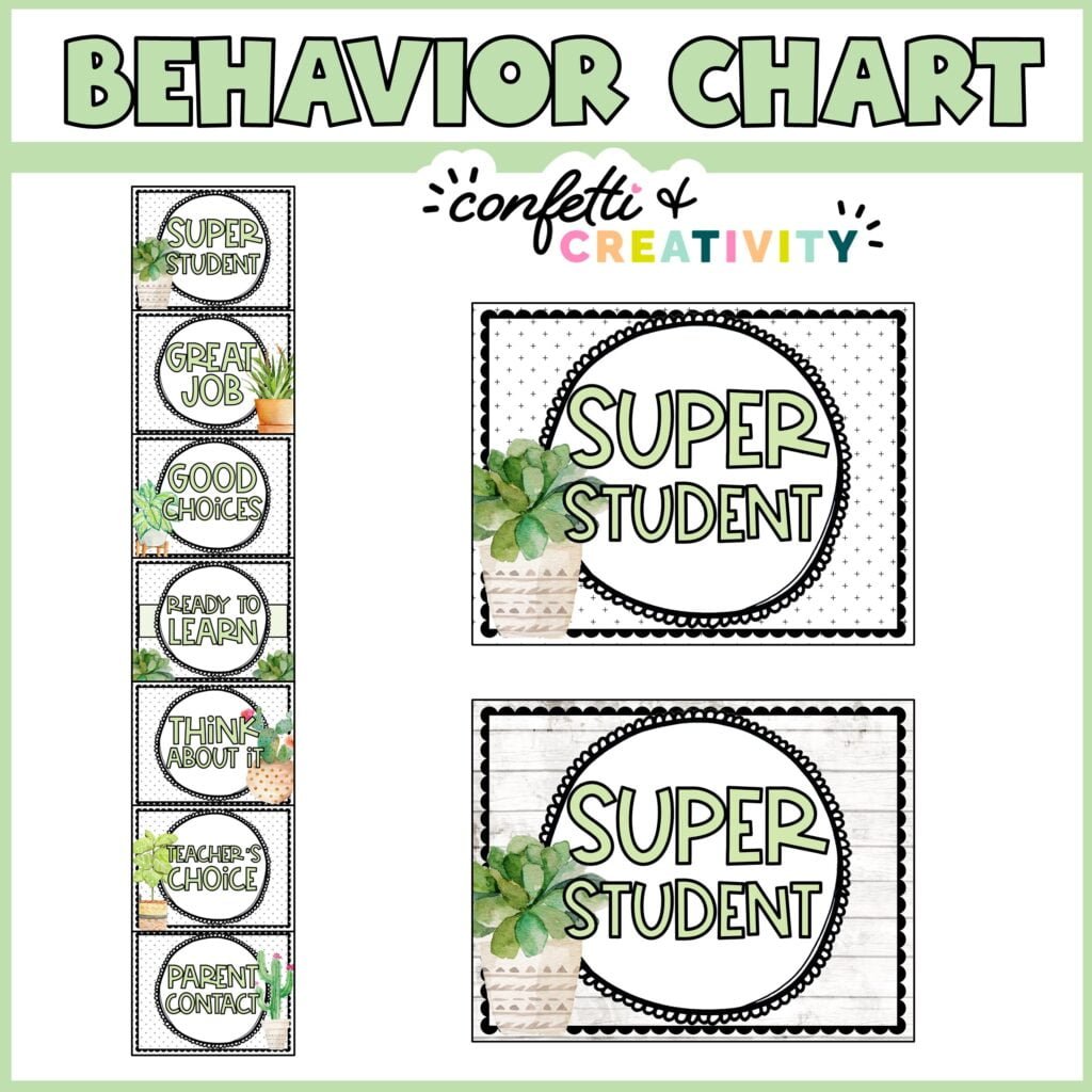 Plant Behavior Chart | Confetti & Creativity
