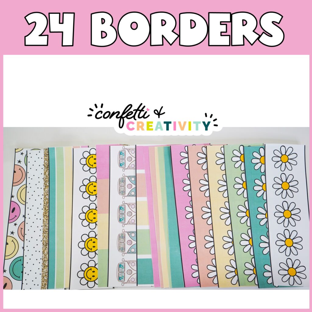 Retro Bulletin Board Borders | Confetti & Creativity