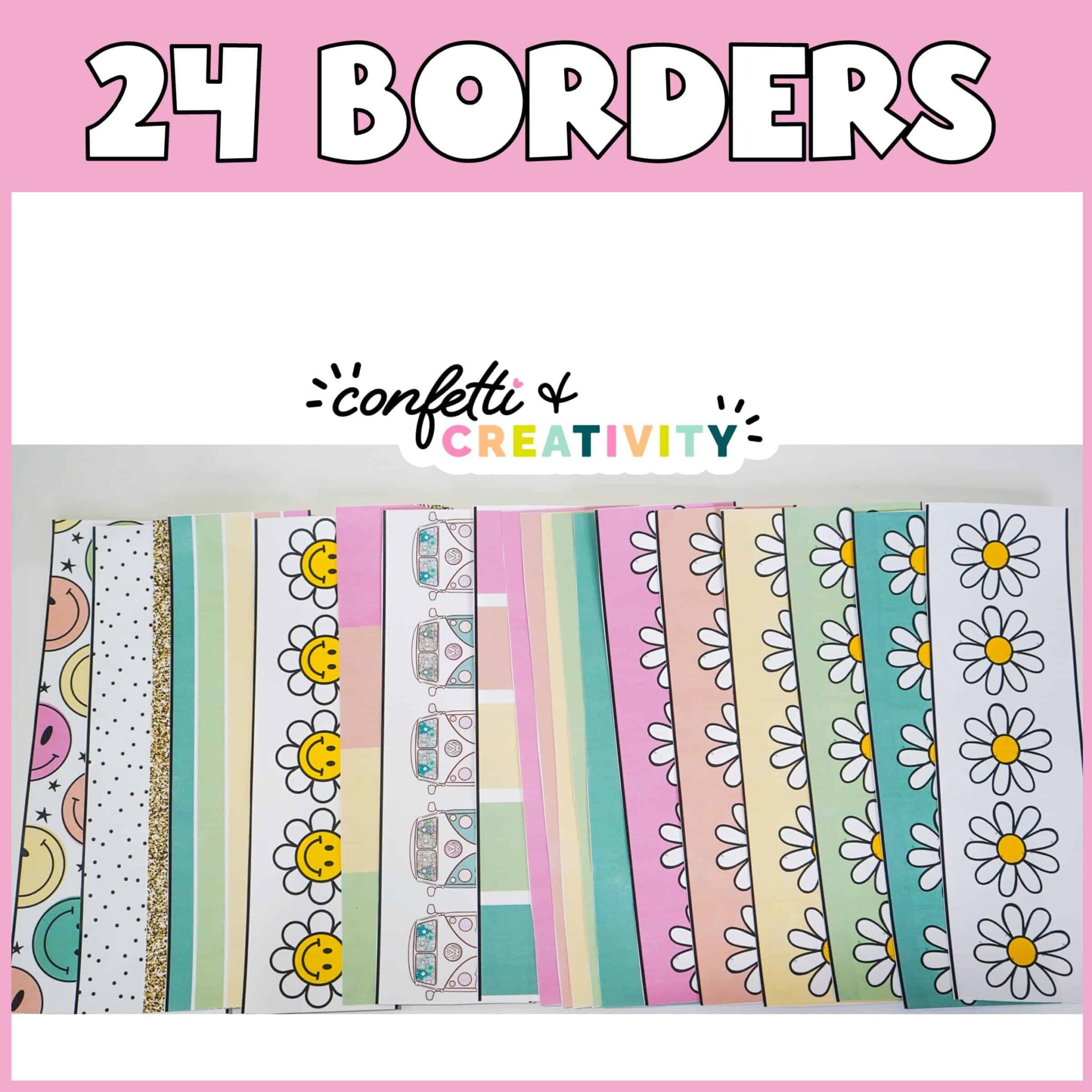 Retro Bulletin Board Borders | Confetti & Creativity