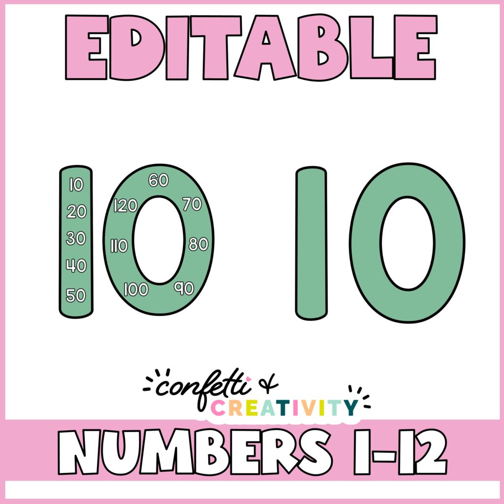 Retro Skip Counting Numbers | Confetti & Creativity