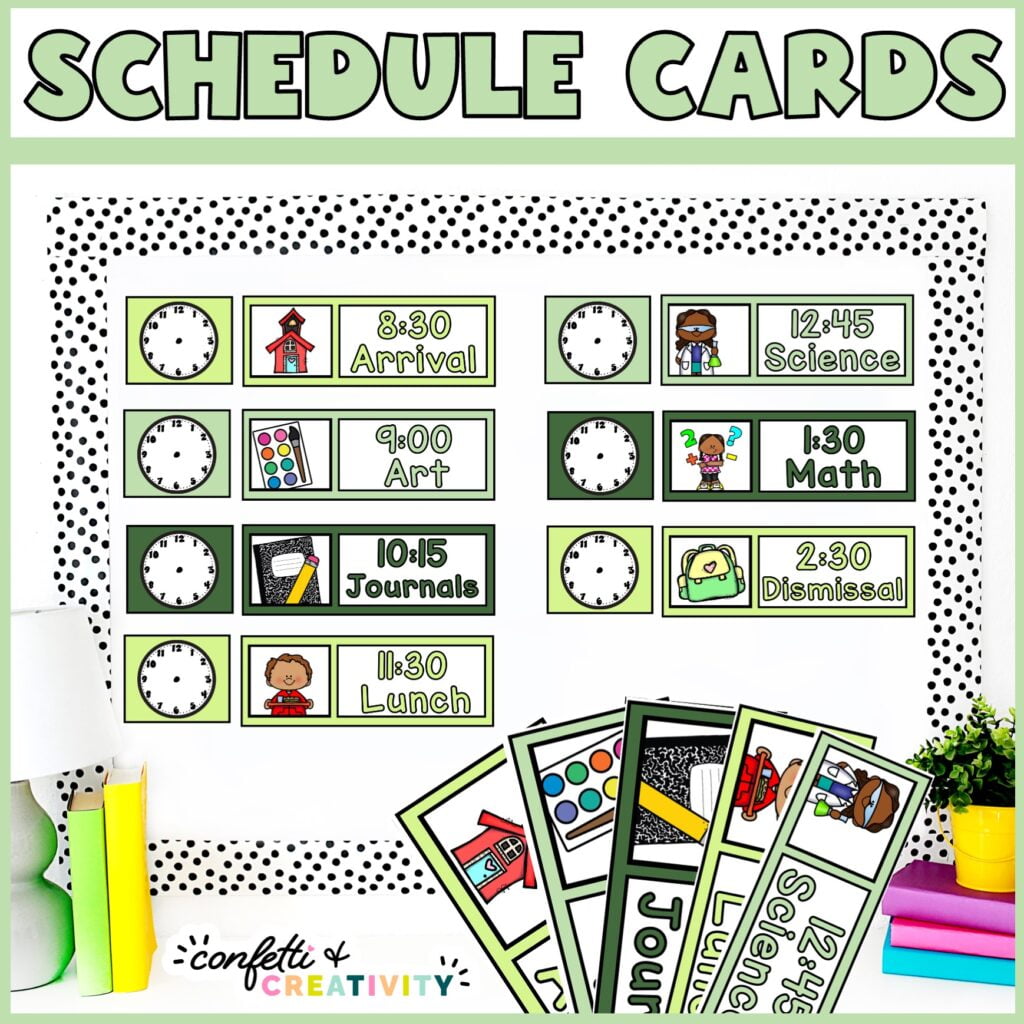 Plant Primary Schedule Cards | Confetti & Creativity