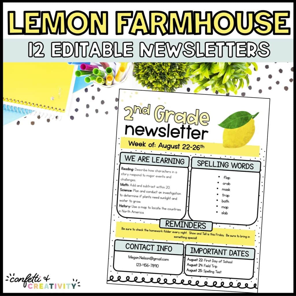 Lemon Newsletter Templates | Confetti & Creativity