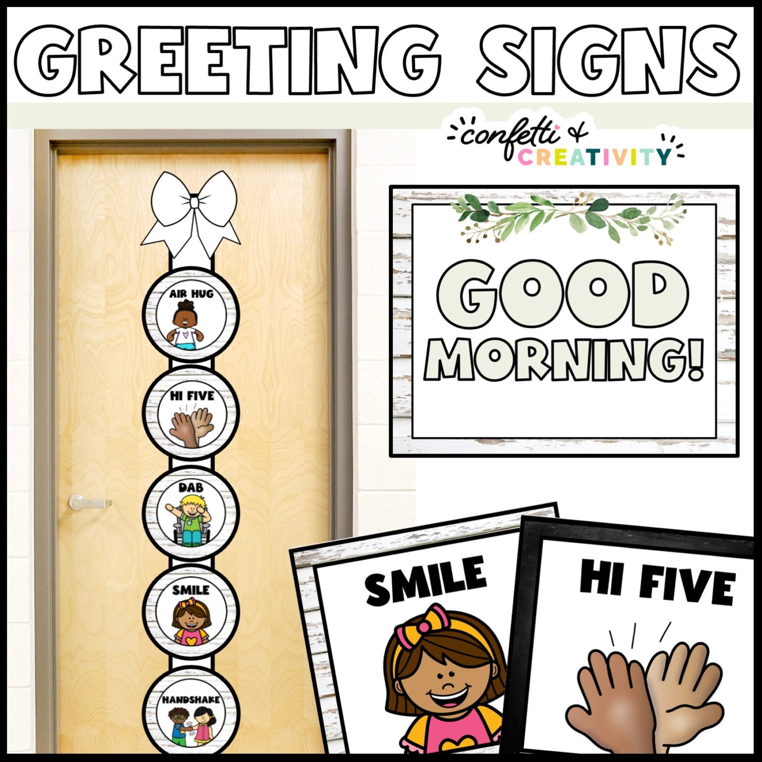 Modern Farmhouse Greeting Signs | Confetti & Creativity