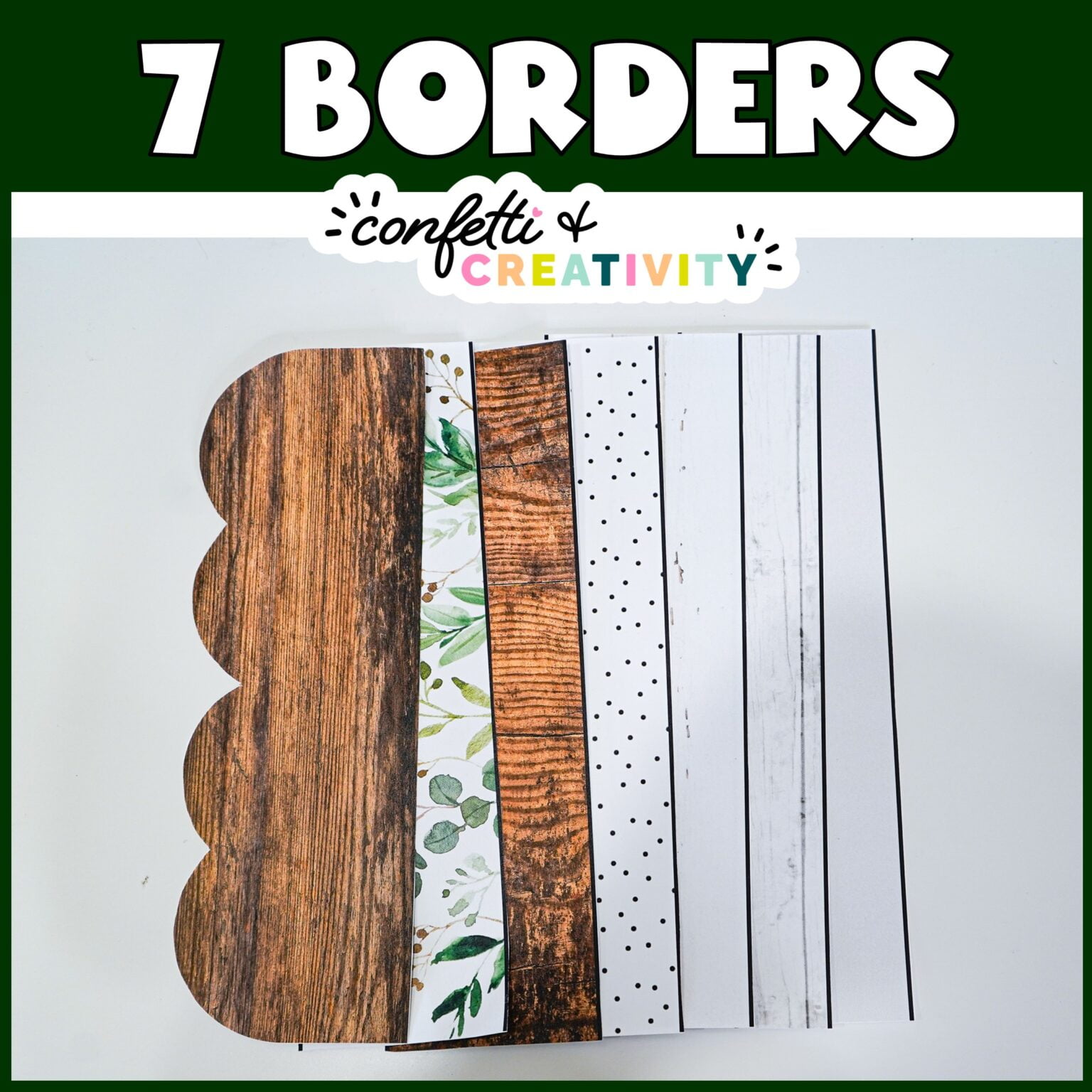 Modern Farmhouse Bulletin Board Borders | Confetti & Creativity