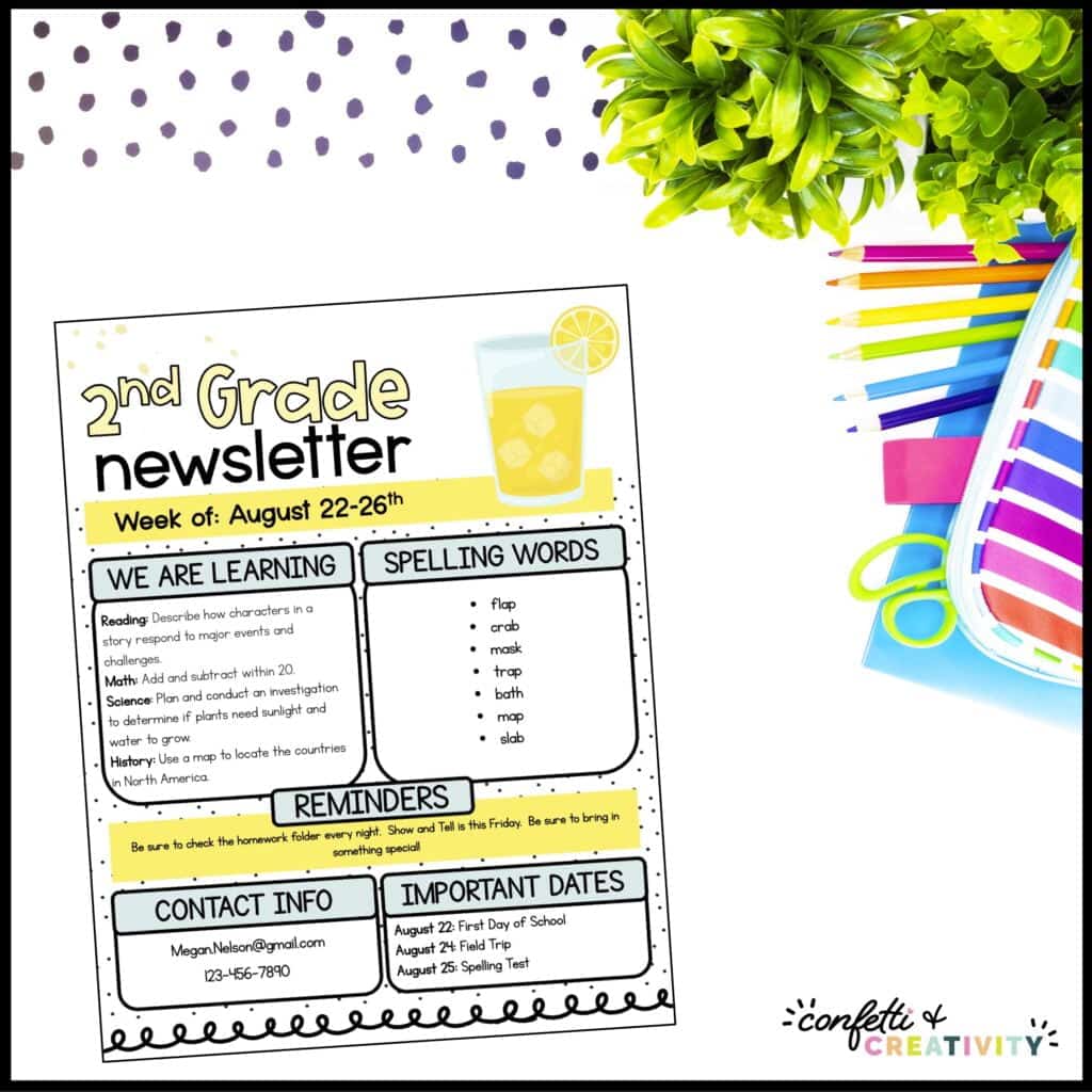 Lemon Newsletter Templates | Confetti & Creativity