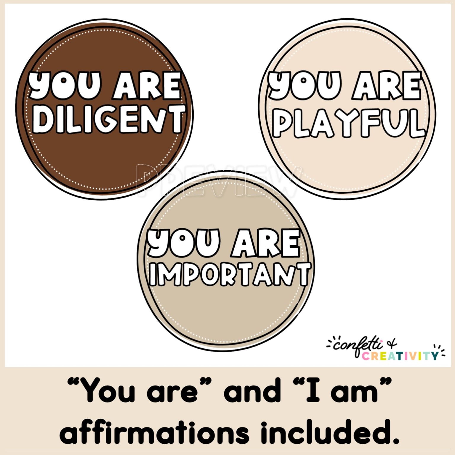 Neutral Affirmation Station | Confetti & Creativity