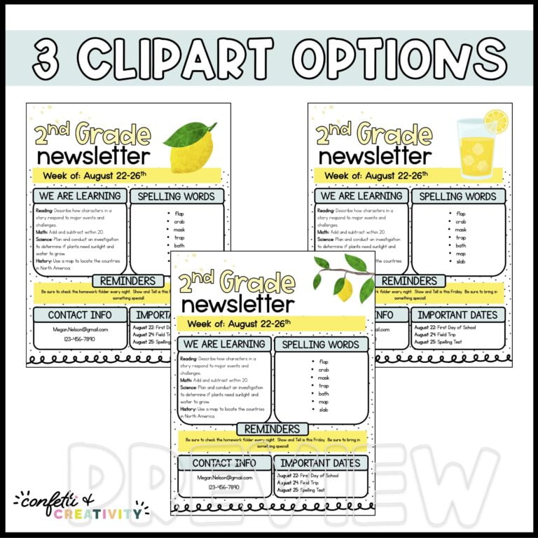 Lemon Newsletter Templates | Confetti & Creativity