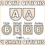 Neutral Bulletin Board Letters | Editable Headers | Confetti & Creativity