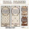 Neutral Hall Passes | Confetti & Creativity