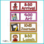 Watercolor Primary Schedule Cards | Confetti & Creativity