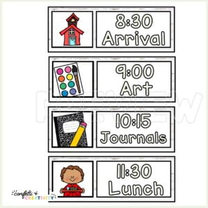 Modern Farmhouse Primary Schedule Cards | Confetti & Creativity