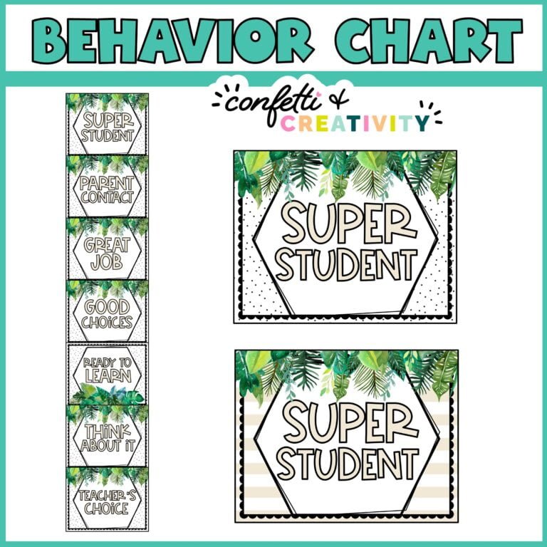Lemon Behavior Chart | Confetti & Creativity